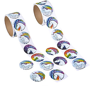 Unicorn Decorating Stickers, Great for Arts and Crafts, Party Favors, 100 Assorted Stickers (5-Pack, 500 Stickers)