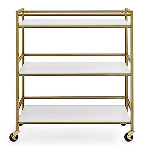 Delta Children Jade Changing Table/Cart, White Melamine/Bronze