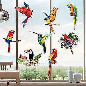 24 Pcs Tropical Birds Honeycomb Paper Cutouts, Parrot Honeycomb, Hanging Parrot Luau Party Decorations, Summer Tiki Bar Party Decor, Flying Bird Hawaiian Party Decor, Parrot Jungle Party Decorations