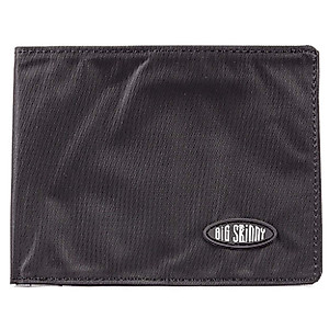 Big Skinny Men's Super Skinny Bi-Fold Slim Wallet, Holds Up to 30 Cards, Black