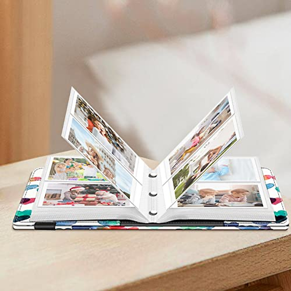 Fintie Mini Photo Album for 3-Inch Film - 104 Pockets Album for Fujifilm Instax Mini 11/12/40/EVO Instant Camera & Mini Link 2 Printer, Raining Hearts