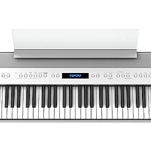 Roland FP-60X 88-Key Digital Piano - White Bundle with Roland KSC-72 Stand, Roland KPD-90 Three Pedal Unit, Bench, Instructional DVD, Online Piano Lessons, and Austin Bazaar Polishing Cloth