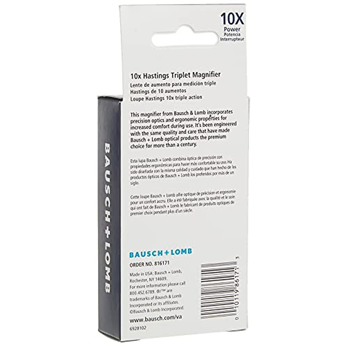 Bausch and Lomb Sight Savers Hastings Triplet 10X Magnifier 816171
