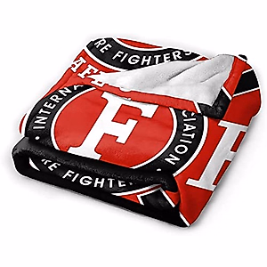 International Association of Firefighters Iaff Ultra Blankets Flannel Fleece Blanket Soft Lightweight Plush Christmas Throw Blankets for Women Men Kid Warm Cozy Microfiber Blankets for Couch Bed Sofa