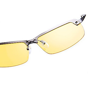 Night Driving Glasses Anti Glare Polarized With Stylish Case - Night Vision/ Tac Glasses - for Driving - Nighttime Glasses