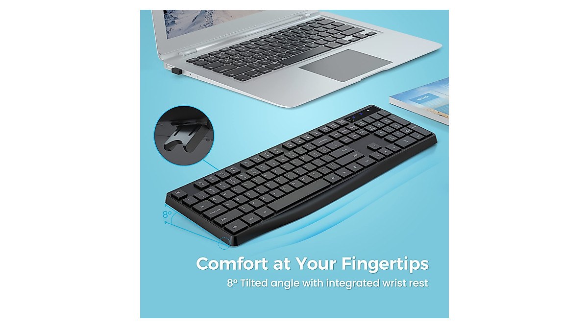 Lovaky MK98 Wireless Mechanical Keyboard - Ergonomic & Reliable 2.4G