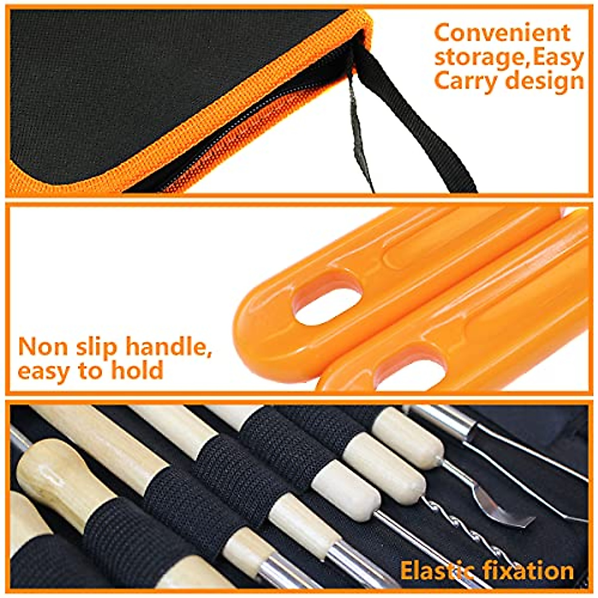 Halloween Pumpkin Carving Kit, Halloween Jack-O-Lanterns 13 Piece Professional pumpkin cutting supplies tools Kit with 6 Pumpkin LED Candles, Pumpkin Carving Kit for Kids and Adult