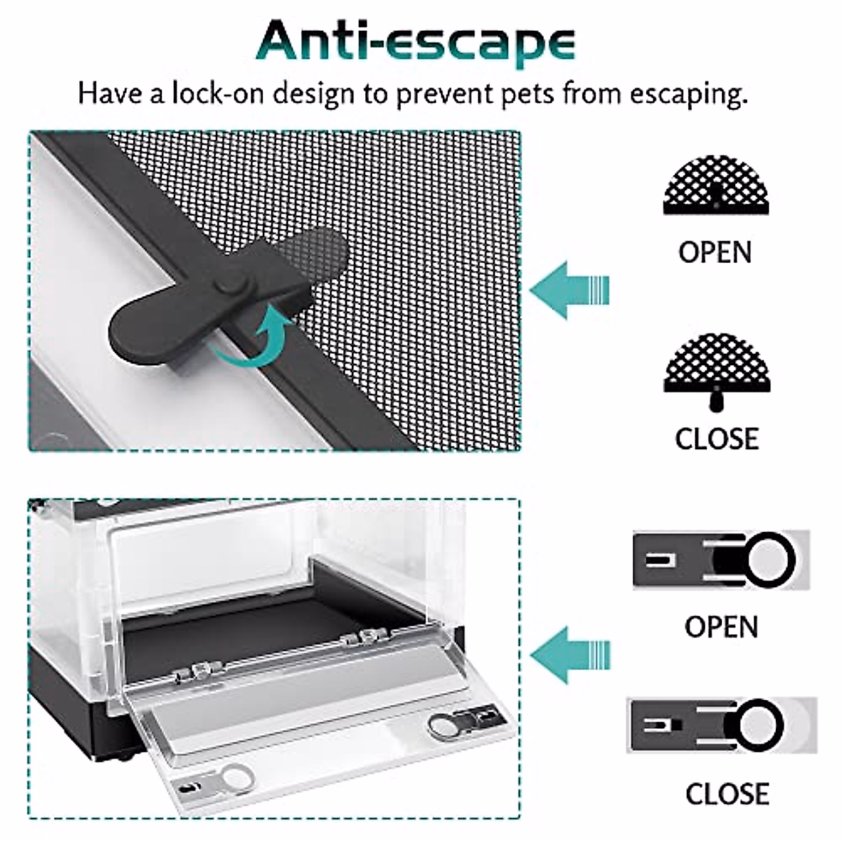 NEPTONION Reptile Terrarium 15.5"x12"x9" Reptile Breeding Enclosure Kits, Comes with Thermometer, Tong, Bowl and Some Decors, Suitable for Gecko,Chameleon, Lizard, Iguana,Snake, Bearded DragonTONION