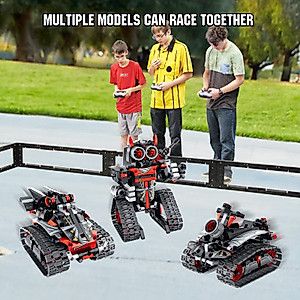 VINTOP Remote Control Robot Building Kit for Boys 6-12, 3-in-1 STEM Remote & APP Controlled Coding Gear Robot/Tank/RC Car, 419 Pcs Science Learning Educational Building Blocks Toy Set Gift for Kids