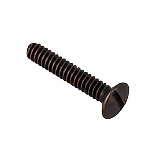 Henne Bery 3/4" Long 6-32 Thread, Oval Head Milled Slot Replacement Wall Plate Screws, 30 Pack, Bronze