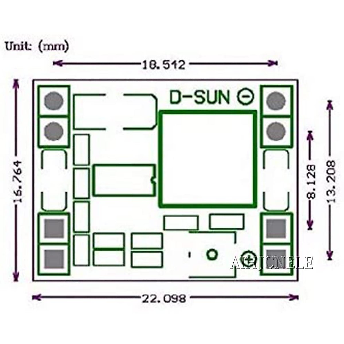 AIHJCNELE 5pcs MP1584 MP1584EN 3A Mini DC-DC Buck Converter 4.5V~28V to 0.8V~20V Adjustable Step Down Power Module Better Than LM2596 with Crocodile Clips Cable for Arduino Raspberry Pi
