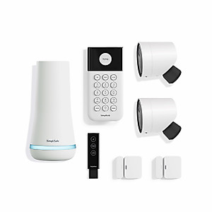 SimpliSafe 7 Piece Wireless Outdoor Camera Home Security System - Optional 24/7 Professional Monitoring - No Contract - Compatible with Alexa and Google Assistant