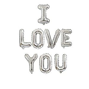 AVMBC Valentines Day Balloons I Love You Letter Foil Balloon Anniversary Wedding Valentines Party Decoration Supplies