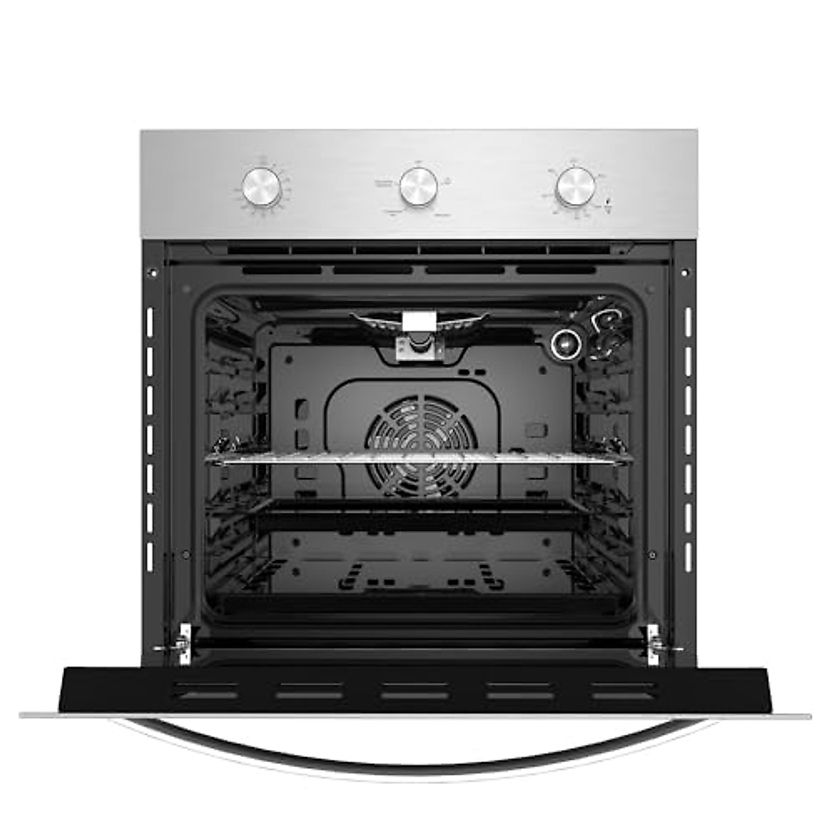 Empava 24 in. 2.3 cu. Ft. Single Gas Wall Oven Bake Broil Rotisserie Functions with Mechanical Controls-Built-in Timer-Convection Fan in Stainless Steel, 24 Inch