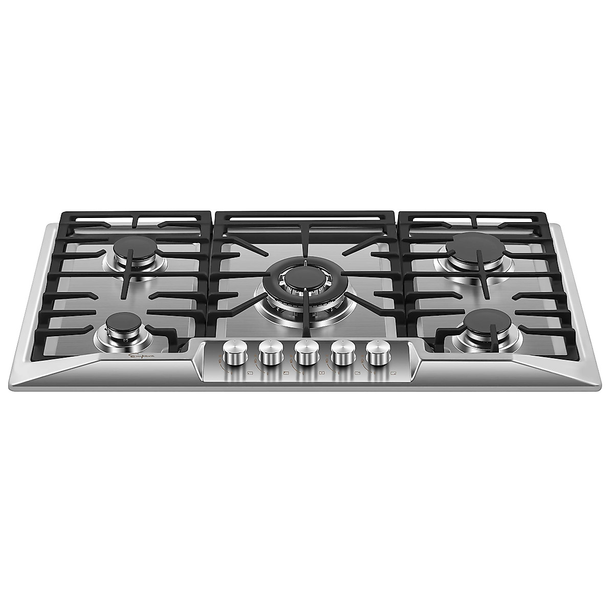 Empava 36 Inch Gas Stove Cooktop 5 Italy Sabaf Sealed Burners NG/LPG Convertible in Stainless Steel