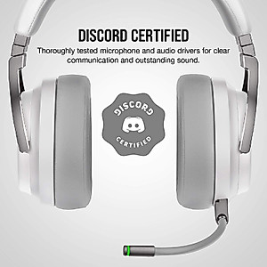 CORSAIR Virtuoso RGB Wireless High-Fidelity Gaming Headset, White, CA-9011186-NA (Renewed)