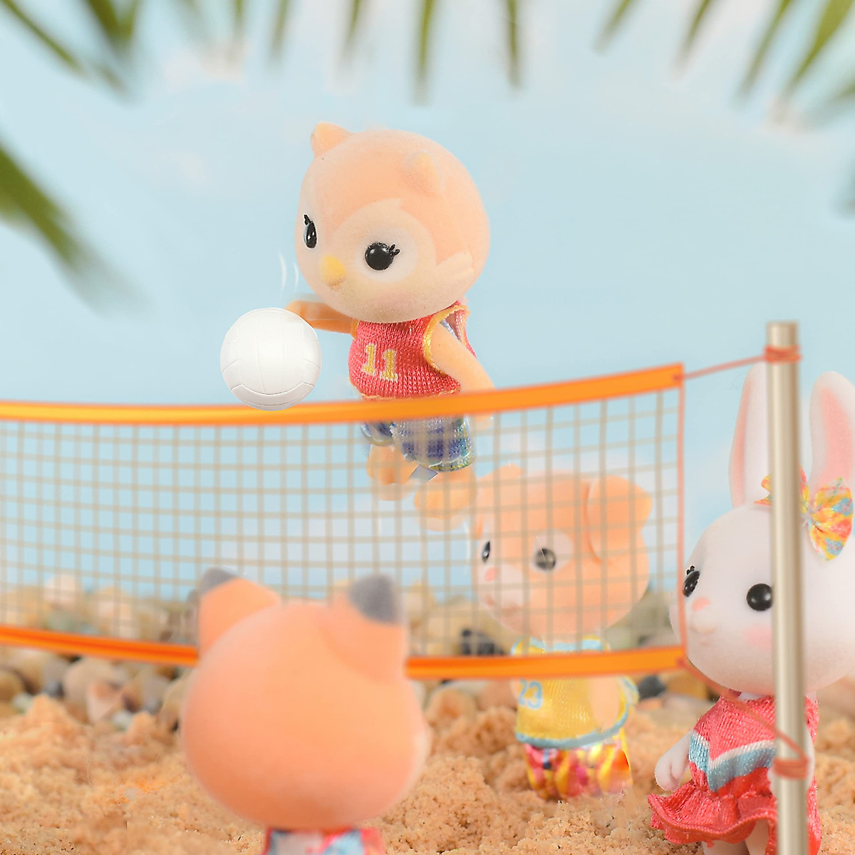 Sunny Days Entertainment Honey Bee Acres Back to School Pals – 9 Miniature Flocked Dolls | Small Collectible Figures | Pretend Play Toys for Kids