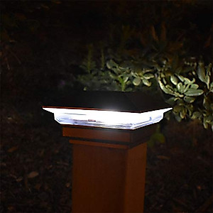 8 Pack Copper Outdoor Garden 4 x 4 Solar LED Post Deck Cap Square Fence Light Landscape Lamp Lawn PVC Vinyl Wood