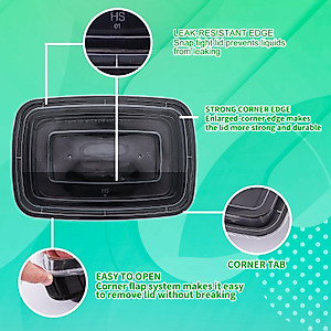 RAIHOMKIT [30 Pack 38oz Meal Prep Containers,1 Compartment Food Storage Containers with Lids,Reusable Food Prep Containers,BPA Free Plastic Containers,Stackable,Freezer/Microwave/Dishwasher Safe