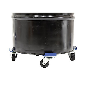 Vestil Drum-X-H Steel Mobile Drum Dolly-Adjustable with Hard Rubber Wheels 25-7/8 in. x 25-7/8 in. 5-5/16 in. 1000 Lb. Capacity Blue