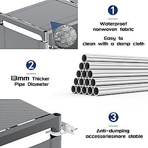 Mavivegue Bookshelf,18 Cube Storage Organizer,Extra Large Book Shelf Organizer,Tall Bookcase Shelf,Book Cases/Shelves,Grey Cube Shelf,Cubbies Closet Shelves for Bedroom,Living Room,Home,Office
