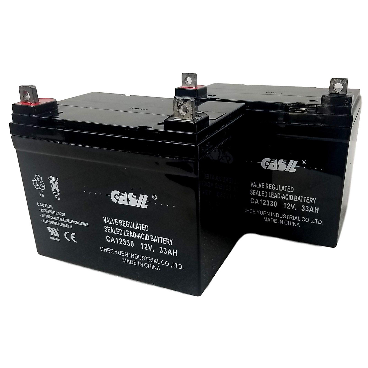 Casil 12V 33Ah Replacement Battery Compatible with 35ah Scooter Pride Mobility Jazzy Select Electric Wheelchair 2 Pack