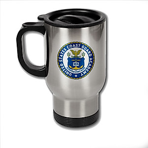 ExpressItBest Stainless Steel Coffee Mug with U.S. Coast Guard Academy (USCGA) seal