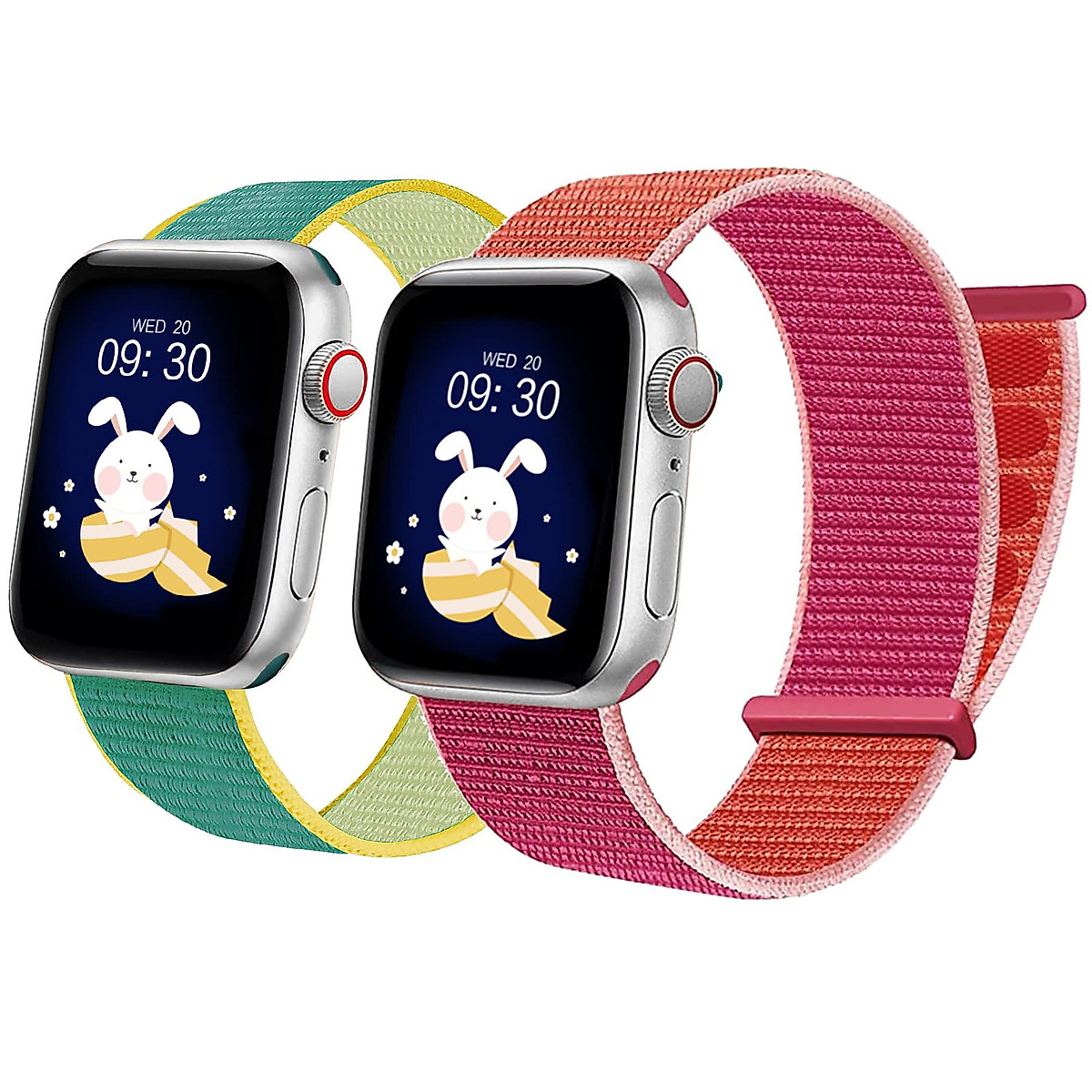 SMARTVIN for Kids Apple Watch Band,Compatible with Apple Watch Series 7/6/5/4/3/2/1/SE 38mm 40mm 41mm,Breathable Soft Nylon Loop Sport Replacement Strap for Boy Girl Small Wrist.