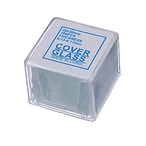 BOJACK 100 Pcs Pre-Cleaned Microscope Slides with Ground Edge and 200 Pcs Pre-Cleaned Microscope Cover Glasses with 4 Plastic Droppers