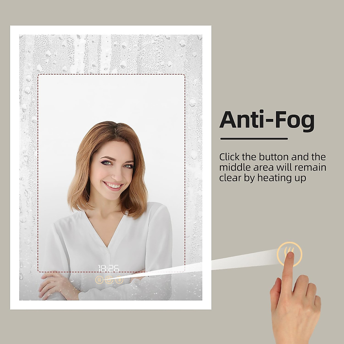 Buruis Medicine Cabinet with LED Lights and Mirror, 16 x 24 Inch Surface or Recessed Mounted Bathroom Cabinet, 3-Color Light, Clock&Temp, Defogger, Memory Function, Outlet & USB, Dimmer, Black