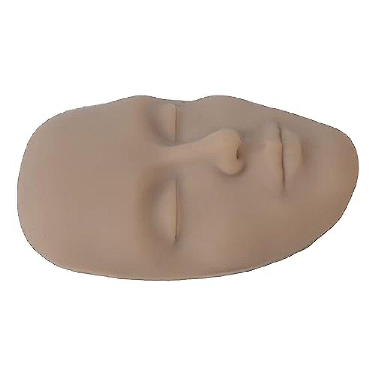 Makeup Practice Face, Silicone Makeup Practice Board, Face Eyebrow Eyes Makeup Mannequin for Makeup Artists and Beginners, Perfect Aid to Practicing Makeup (Dark Skin Color)