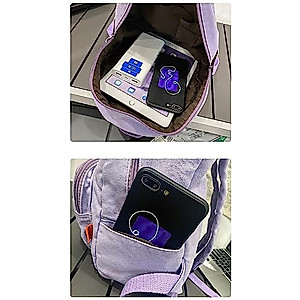 MaxxCloud Vintage Canvas Backpack Purse for Women Tote Satchel Knapsack Mini Rucksack Handbag Pouch Cute Hiking Daypack (484 black)