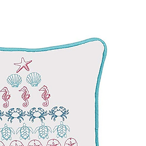 C&F Home Coastal Tree Pillow Holiday Xmas Winter Gift Present Embroidered Saying Christmas Decor Decoration Accent Pillow 10 x 10 White