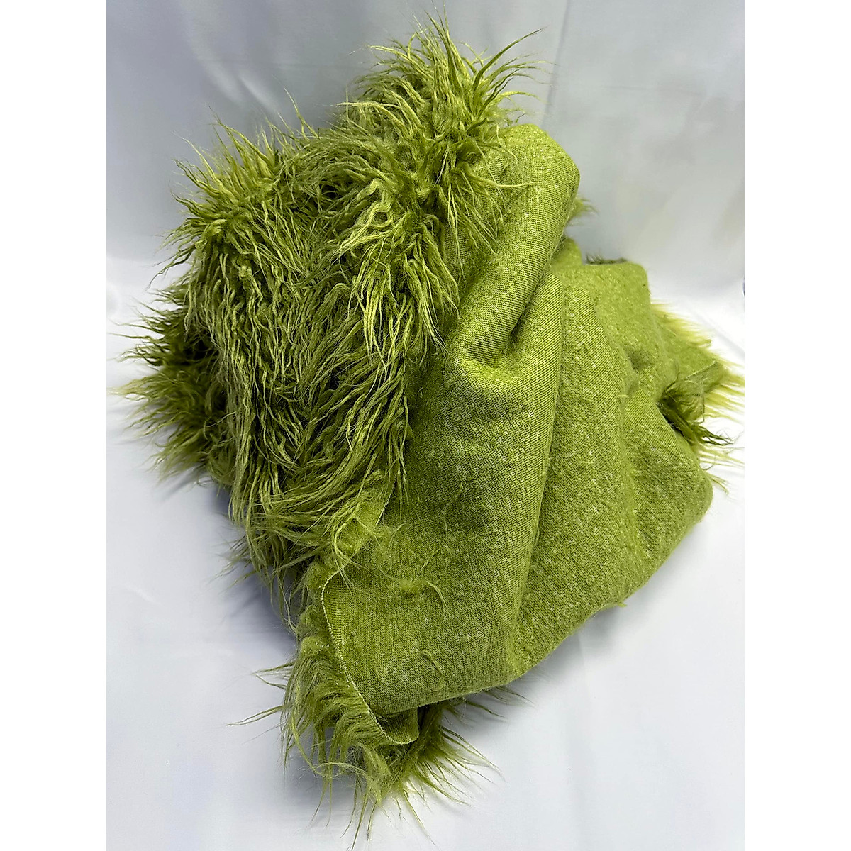 Faux/Fake Fur Mongolian Olive Green Fabric by The Yard