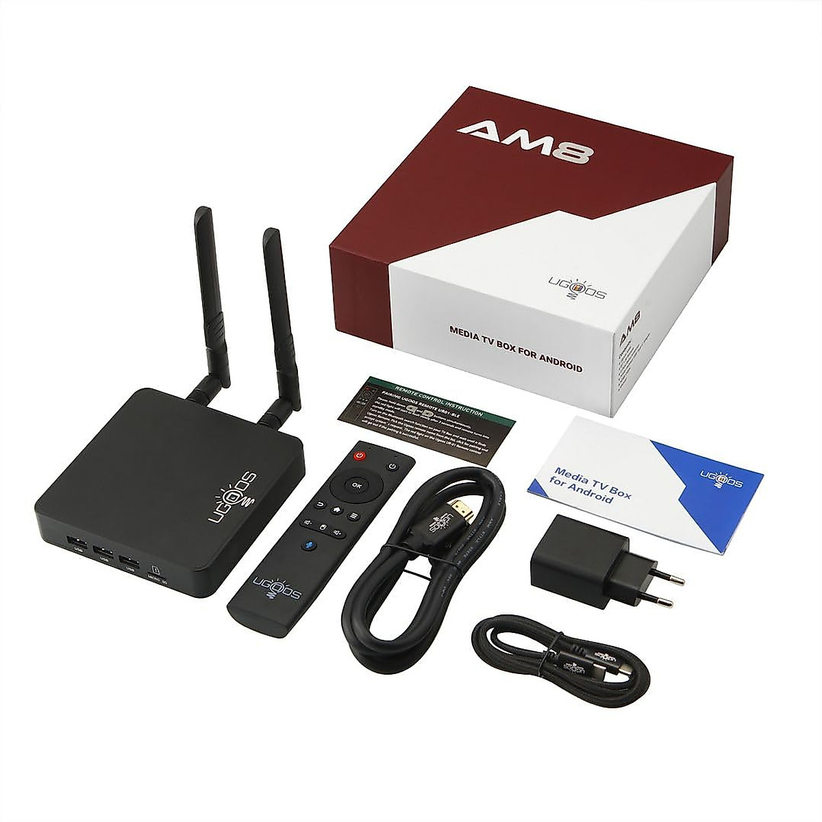 Ugoos AM8 8K Ultra HD Android TV Box Android 11.0 Amlogic S928X-J LPDDR4 4GB RAM 32GB ROM WiFi6E 1000M LAN BT5.3 USB3.0 Support AV1 H.265 8Kx4K 60fps HDR Set Top TV Box
