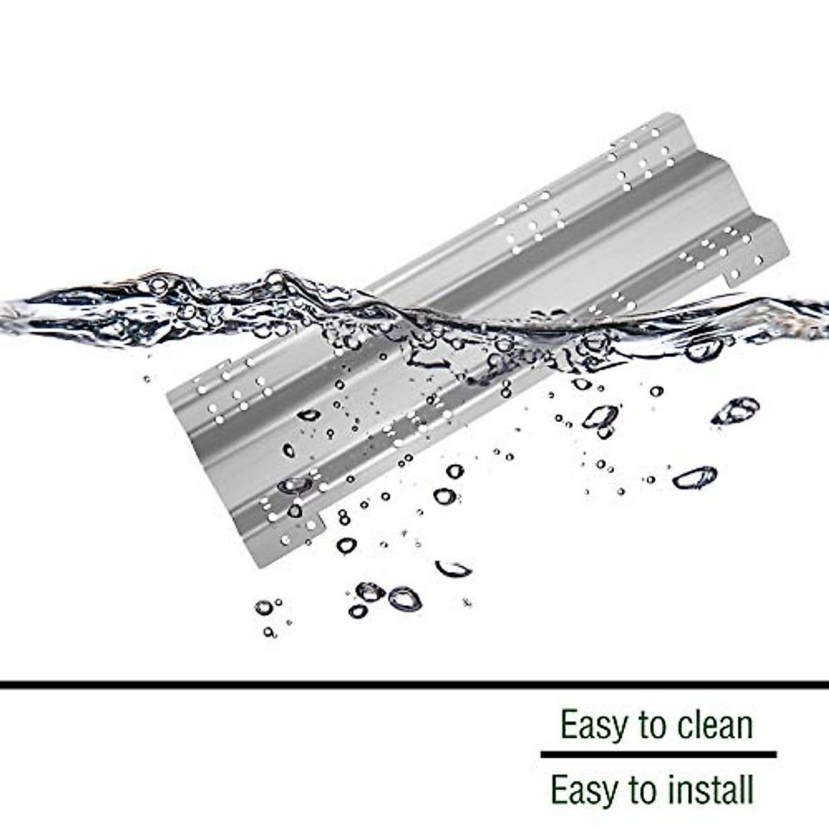 Damile Grill Heat Plates Shield Burner covers BBQ Gas Grill Replacement Parts, Grill Heat Tent Flame Tamer Grill Plates for Gas Grill Brinkmann Charmglow 810-7450-S, 810-7451-F, 810-8500-S, 810-8530-S