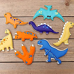Dinosaur Cookie Cutter Set, 8 Piece, Premium Food-Grade Stainless Steel, Dishwasher Safe