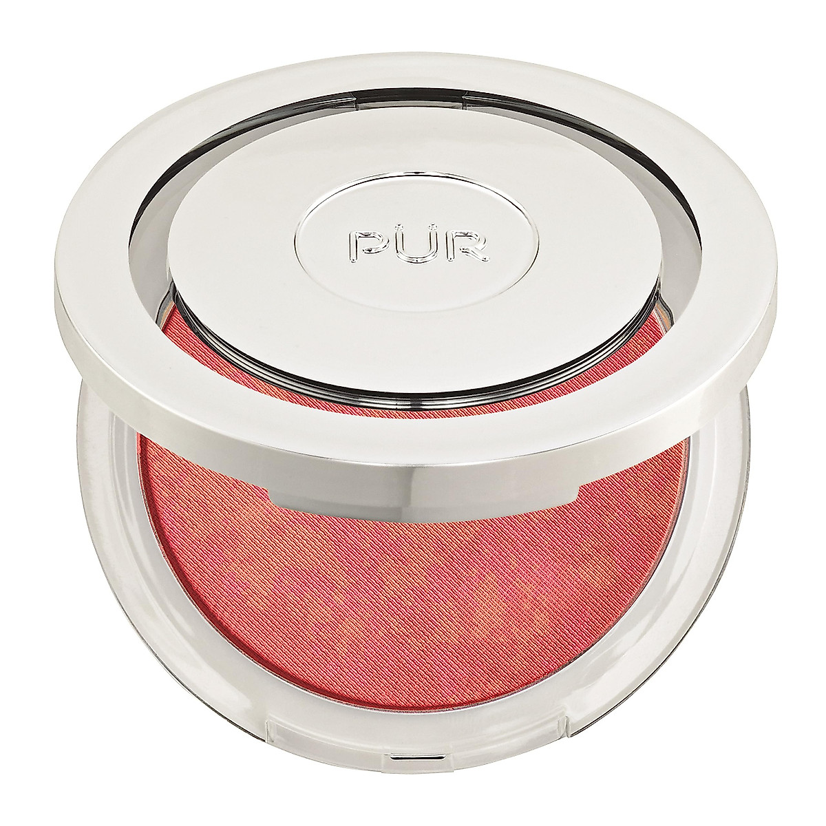 PÜR MINERALS Blushing Act Skin Perfecting Powder in Pretty in Peach, Satin Matte Finish, Buildable Coverage, Cruelty Free, 0.28 Oz