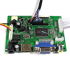 VSDISPLAY 12.3" 12.3 inch 1280X480 LCD Screen LQ123K1LG03 with HD-MI VGA 2AV LCD Controller Board,industrail LCD fit for Machines/DIY displays/Car Monitor Gauge Cluster