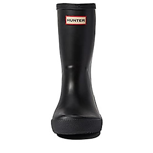 Hunter Little Kids Original First Classic Rain Boot, Black, 7