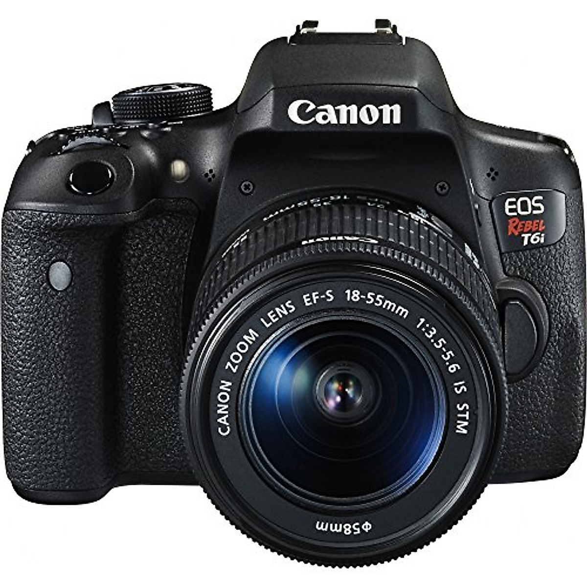 Canon EOS Rebel T6i DSLR Camera with EF-S 18-55mm f/3.5-5.6 is II and EF 75-300mm f/4-5.6 III Lens and 2X 16GB Memory Card Plus Triple Battery Accessory Bundle