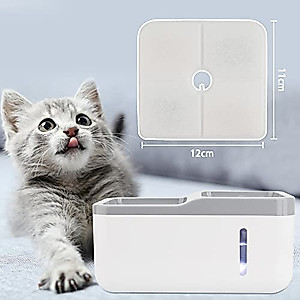 3 Pack of Cat Water Fountain Filters, Self Dispensing Dogs Fountain Filters for WHDPETS Automatic Pet Water Dispenser,4.72 x 4.33 INCH
