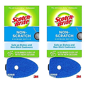 Multi Purpose Non Scratch Dish Wand Refills by Scotch Brite Blue 6 Pack