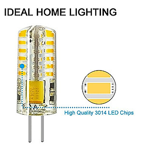 RAYHOO 10pcs G4 LED Bulbs JC Bi-Pin Base Light Bulbs 3W AC/DC 12V 20W-30W T3 Halogen Bulb Replacement Landscape Bulbs(Warm White 3000K)