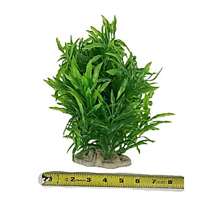 Gingerbread Pet Supply Green Plastic Aquatic Plant for Aquarium, 8" Inch