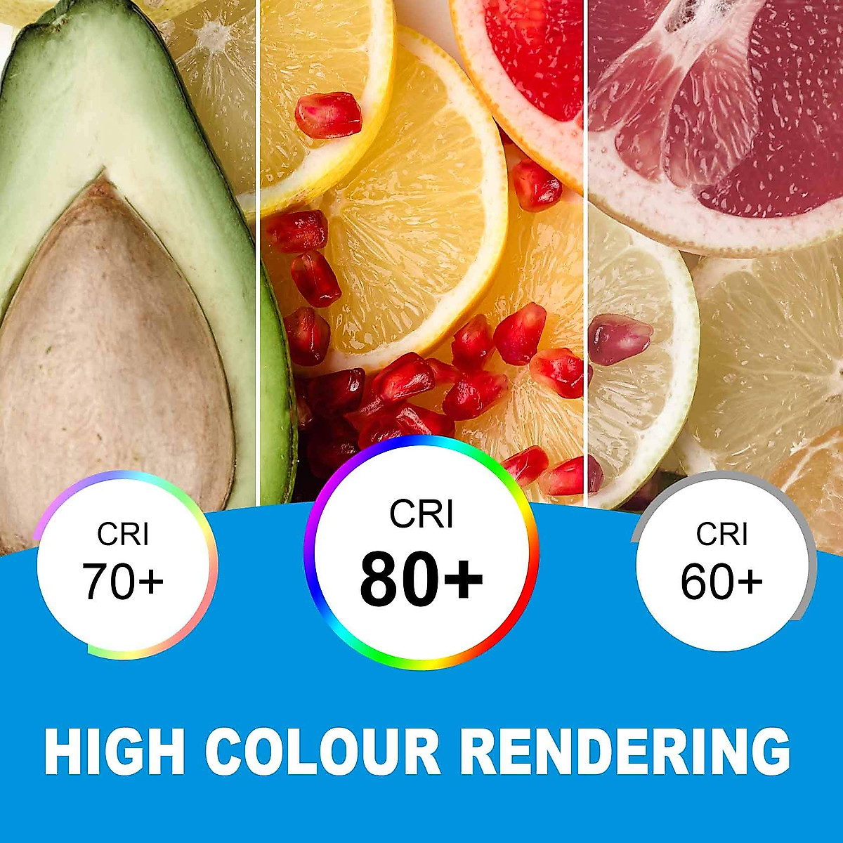 ORALUCE GU10 LED Bulbs, 6 Watt Equivalent to 50W Halogen Light Bulb,Non-dimmable,6500K Cool White, 120 V, 480 Lm,120° Flood Beam Angle, MR16 Shape for Recessed, Track Lighting, Pack of 6