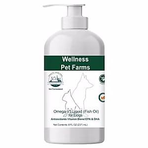 Horizon Animal Care Omega V3 Fish Oil for Dogs & Cats - Liquid Supplement with EPA DHA Essential, Omega-3 Blend Promoting Skin, Coat, and Joint Health Natural Pets - 8 oz Bottle