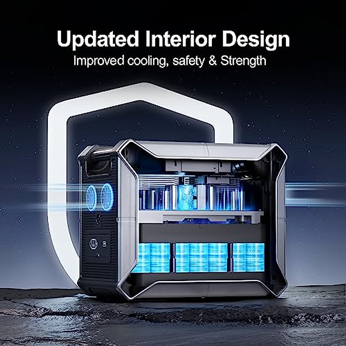 VDL 2400W Portable Power Station - 2048Wh LiFePO4 Battery Solar Generators for Home Backup, 2H Fast Charging, 6x AC Outlets(4800 Peak) Power Station for Outdoor Camping and RVs(Solar Panel Optional)