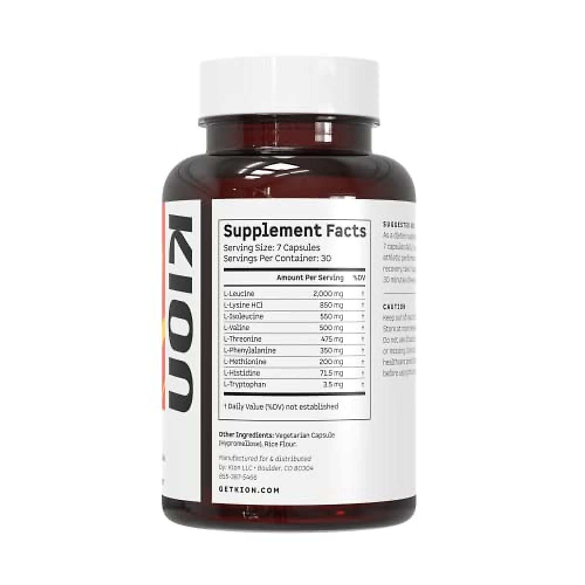 Kion Aminos Essential Amino Acids Capsules | The Building Blocks for Muscle Recovery, Reduced Cravings, Better Cognition, Immunity, and More | 30 Servings