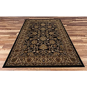Great American Distributors -Batumi Black Traditional/Transitional Area Rug 5'3" X 7'6"